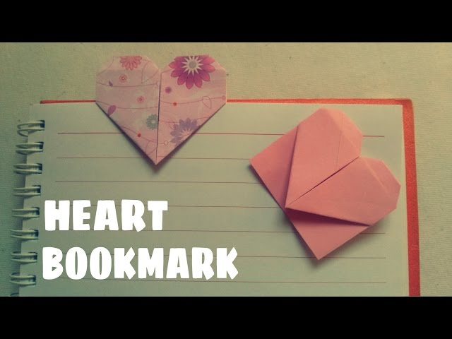 Origami Paper Heart Bookmark Heart Corner Bookmarks Easy Peasy And