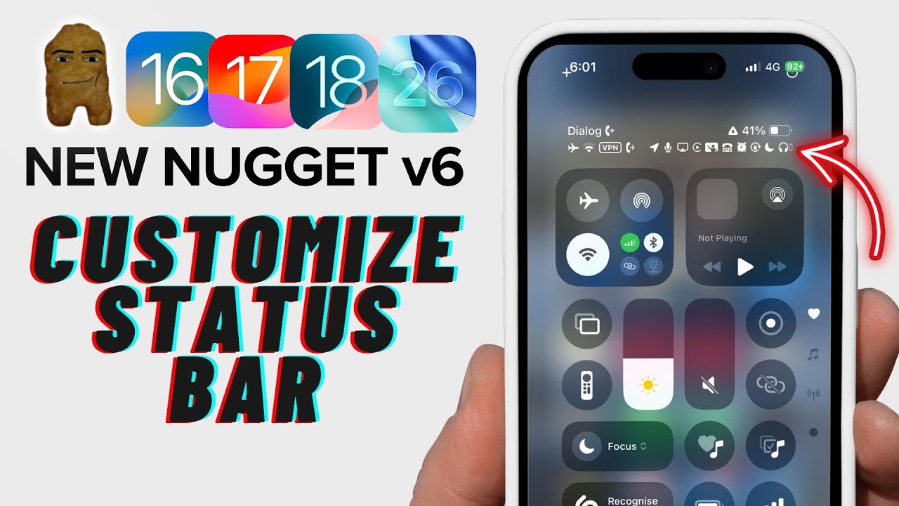 Nugget v6 | Customize Status Bar Tweak on ANY iOS 16-18.5 (No Jailbreak ...