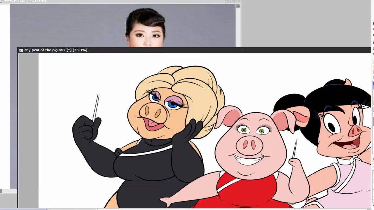 Speed Drawing: Year of the Pig - YouTube