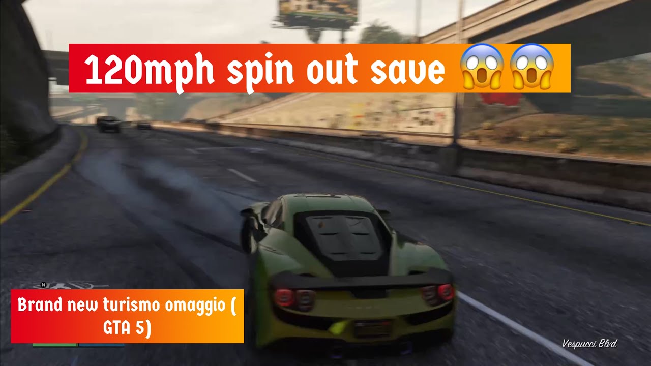 120mph spin out save (GTA 5) - YouTube