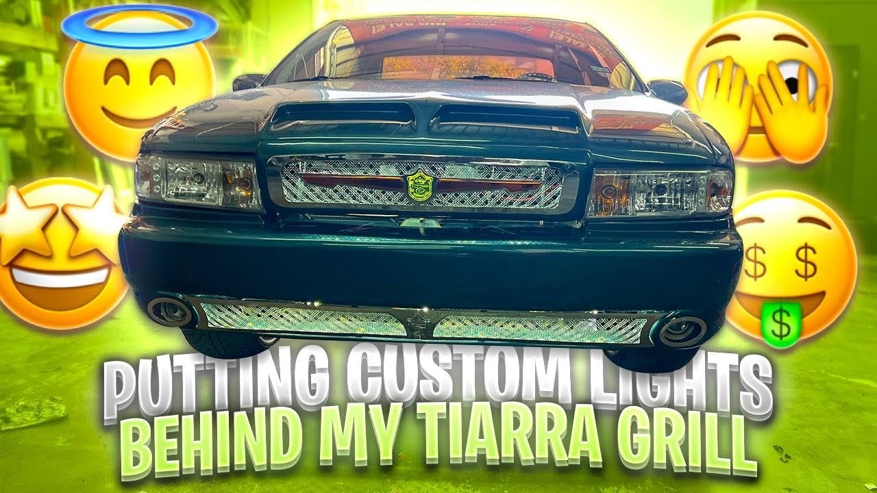 Adding custom lights behind my tiarra grill!!! - YouTube