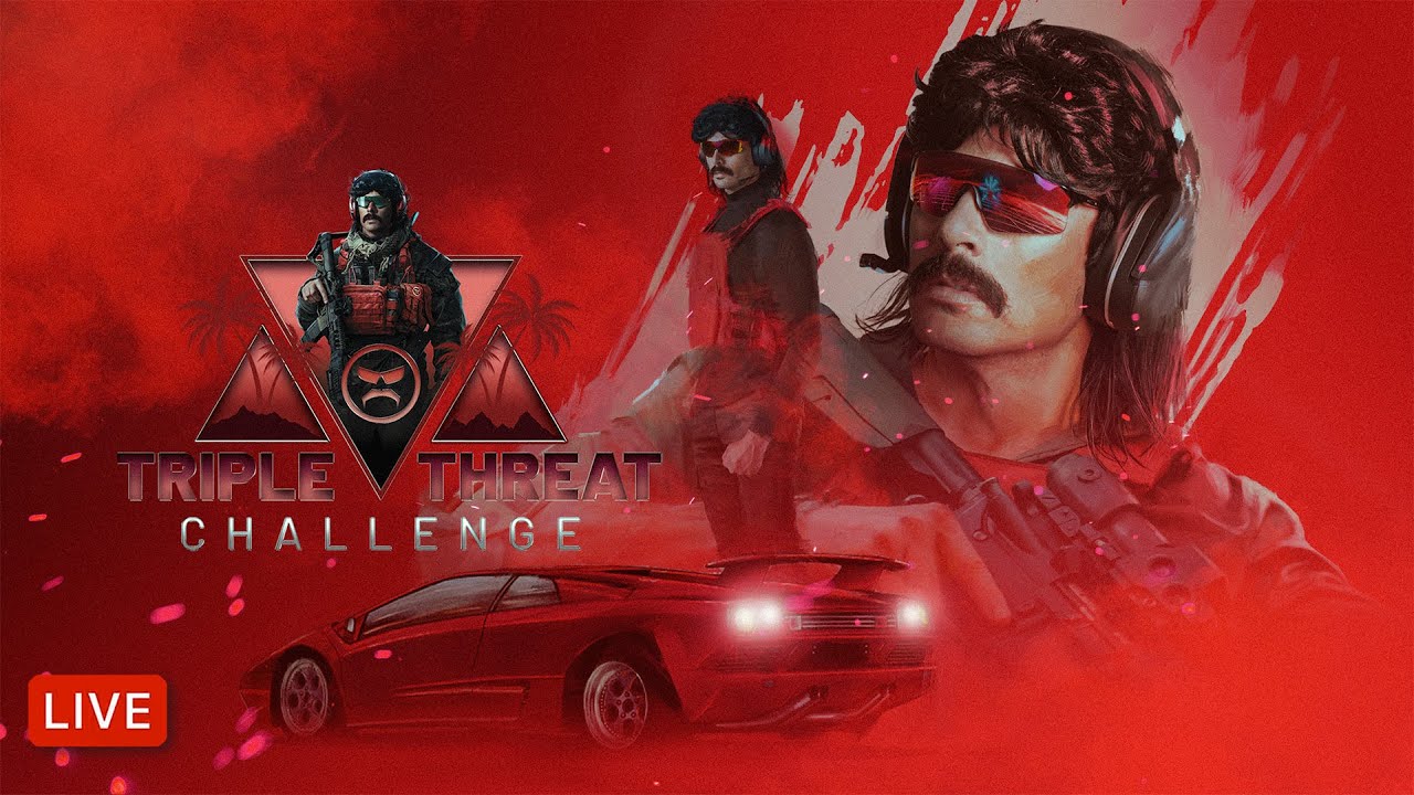 🔴LIVE - DR DISRESPECT - TRIPLE THREAT CHALLENGE - WZ, PUBG, FORTNITE ...