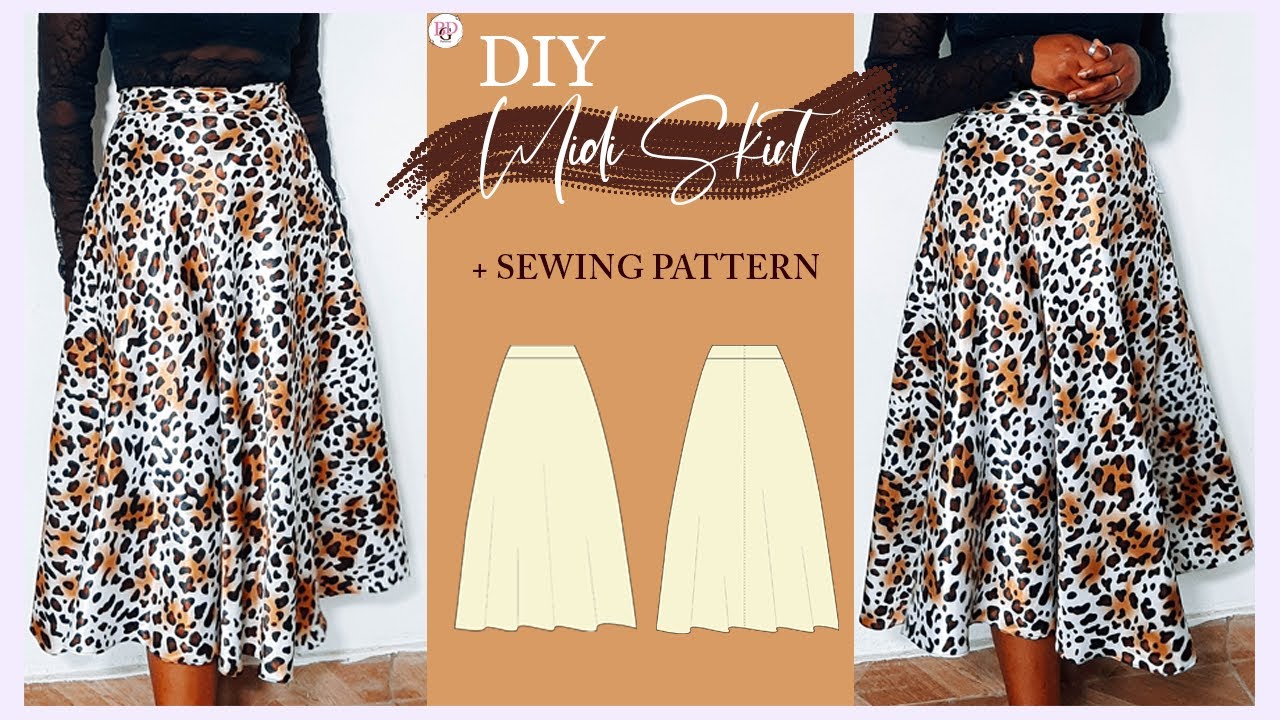 BEGINNER FRIENDLY HALF CIRCLE MIDI SKIRT + SEWING PATTERN | BG ...