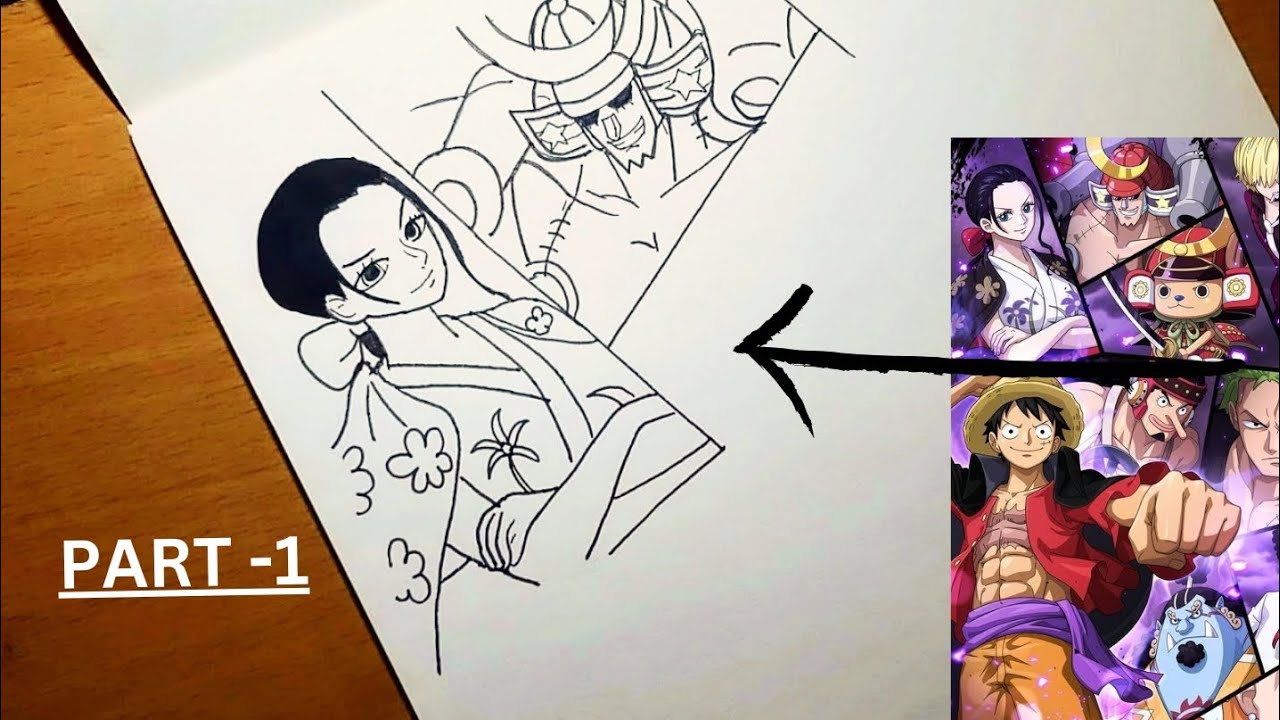 how to draw straw hat pirates crew// how to draw straw hat crew step by ...