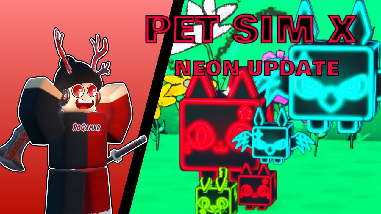 Roblox Pet Sim X | NEON UPDATE w/ Viewers - YouTube