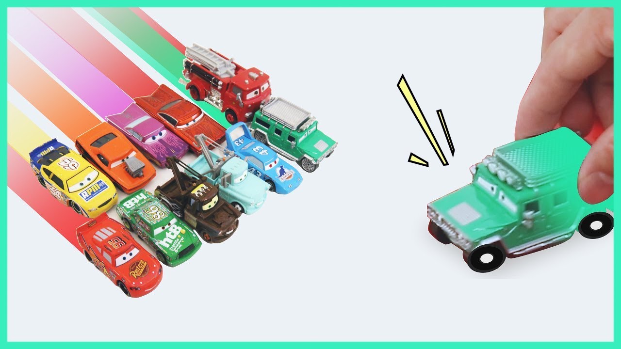 Learn Colors with Disney Cars 3 Lightning Mcqueen | Video for kids ...