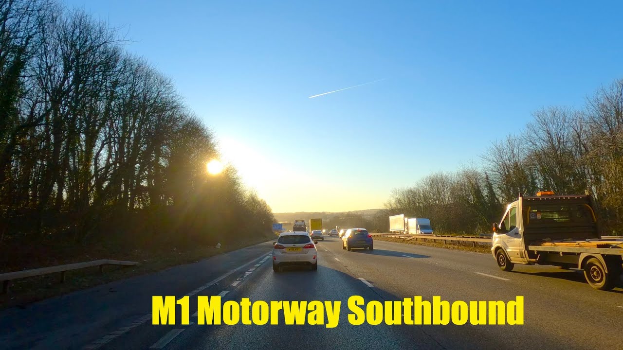 Scenic Morning Drive from Junction 37 to Junction 32 (M18) on M1 ...