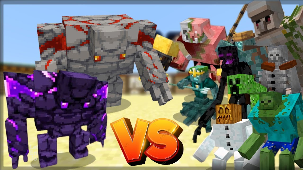 Minecraft: REDSTONE GOLEM E ENDER GOLEM VS TODOS OS MUTANTES ...