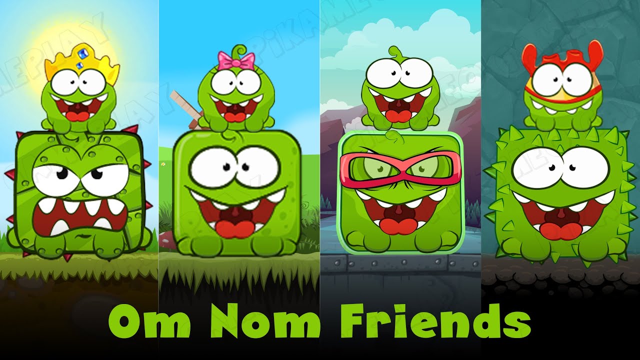 Red Ball 4 | Om Nom Friends: Om Nom Girl, Om Nom King, Super Noms Fight ...