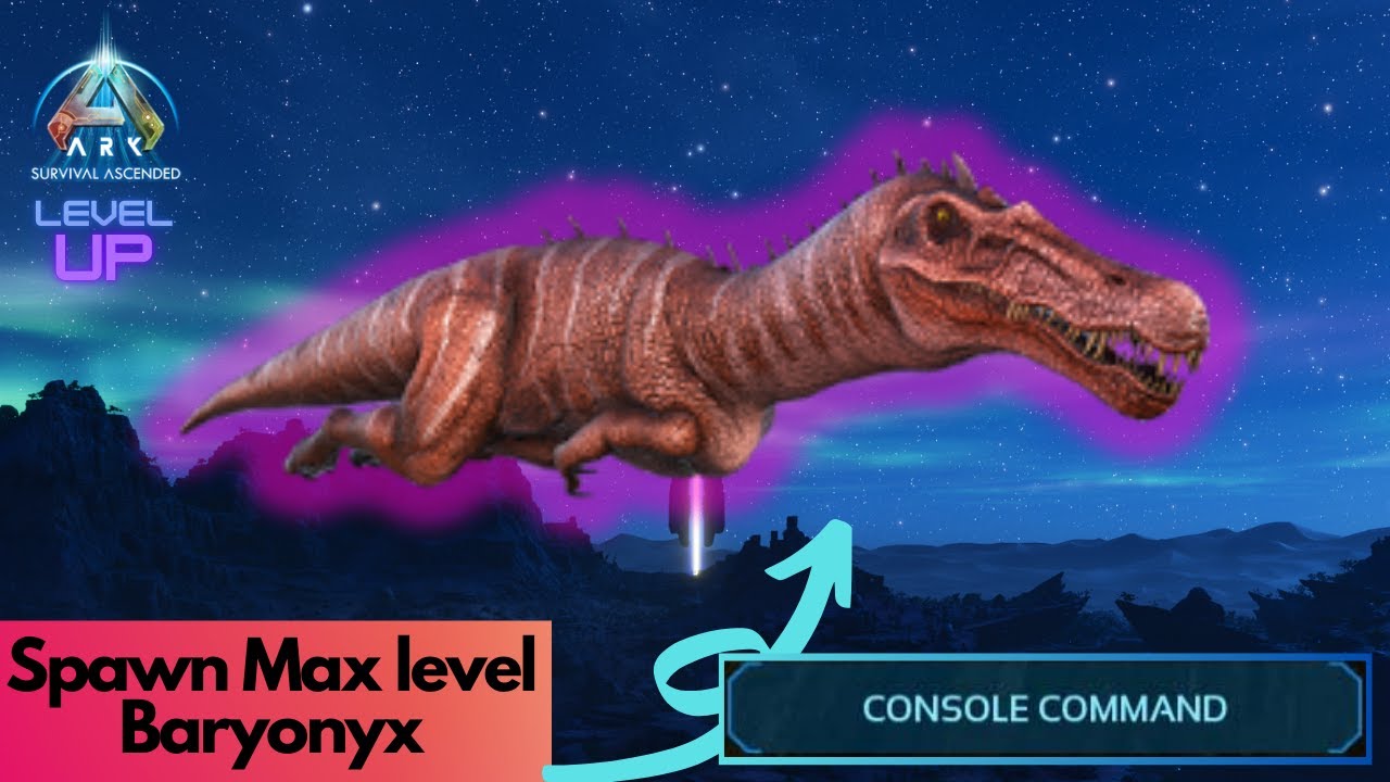 Tamed Baryonyx Spawn Command | Ark Survival Ascended - YouTube