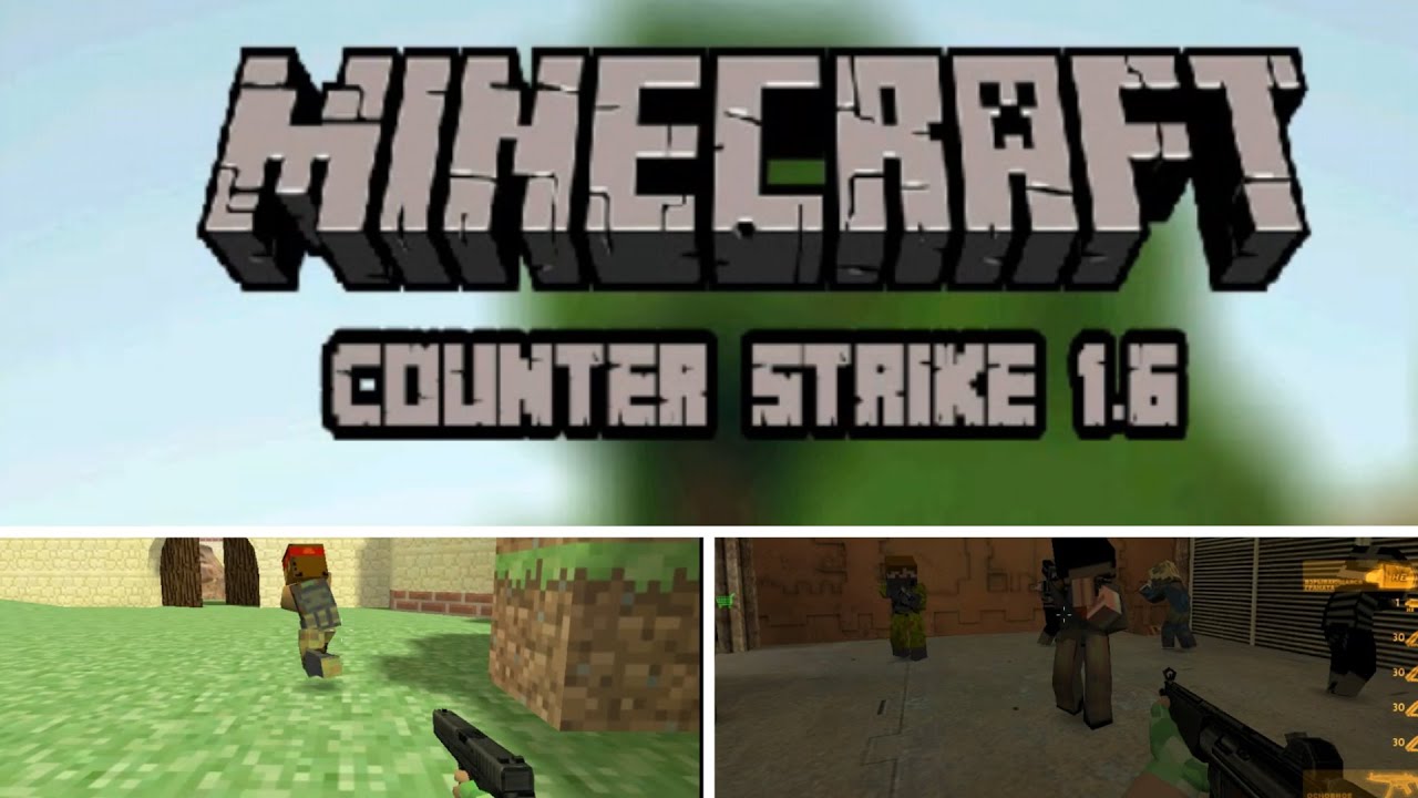 Minecraft mod in Counter strike 1.6 edition - gameplay - YouTube