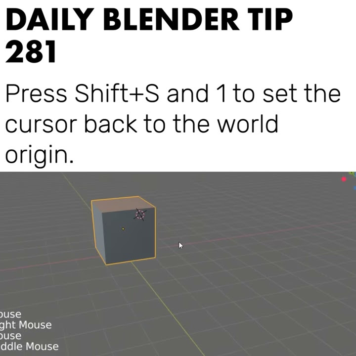 Daily Blender Tip 281 - Lock to 3D cursor (Blender 2.7 & 2.8) - YouTube