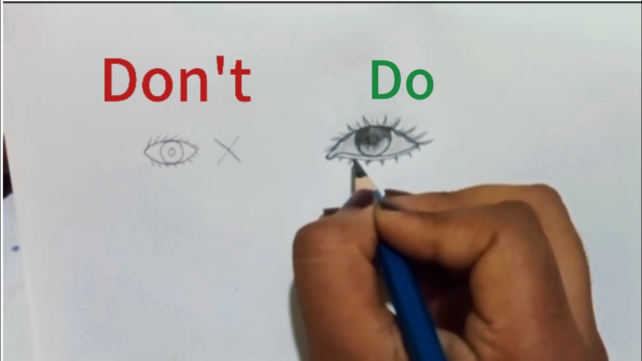 Do Vs Don't Art || Eye drawing - YouTube