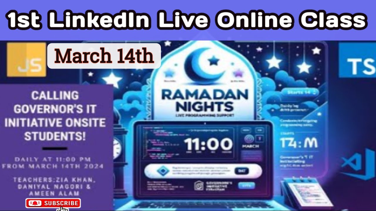 1st LinkedIn Live Session | Ramadan Coding Night | 14 March | umair khan - YouTube