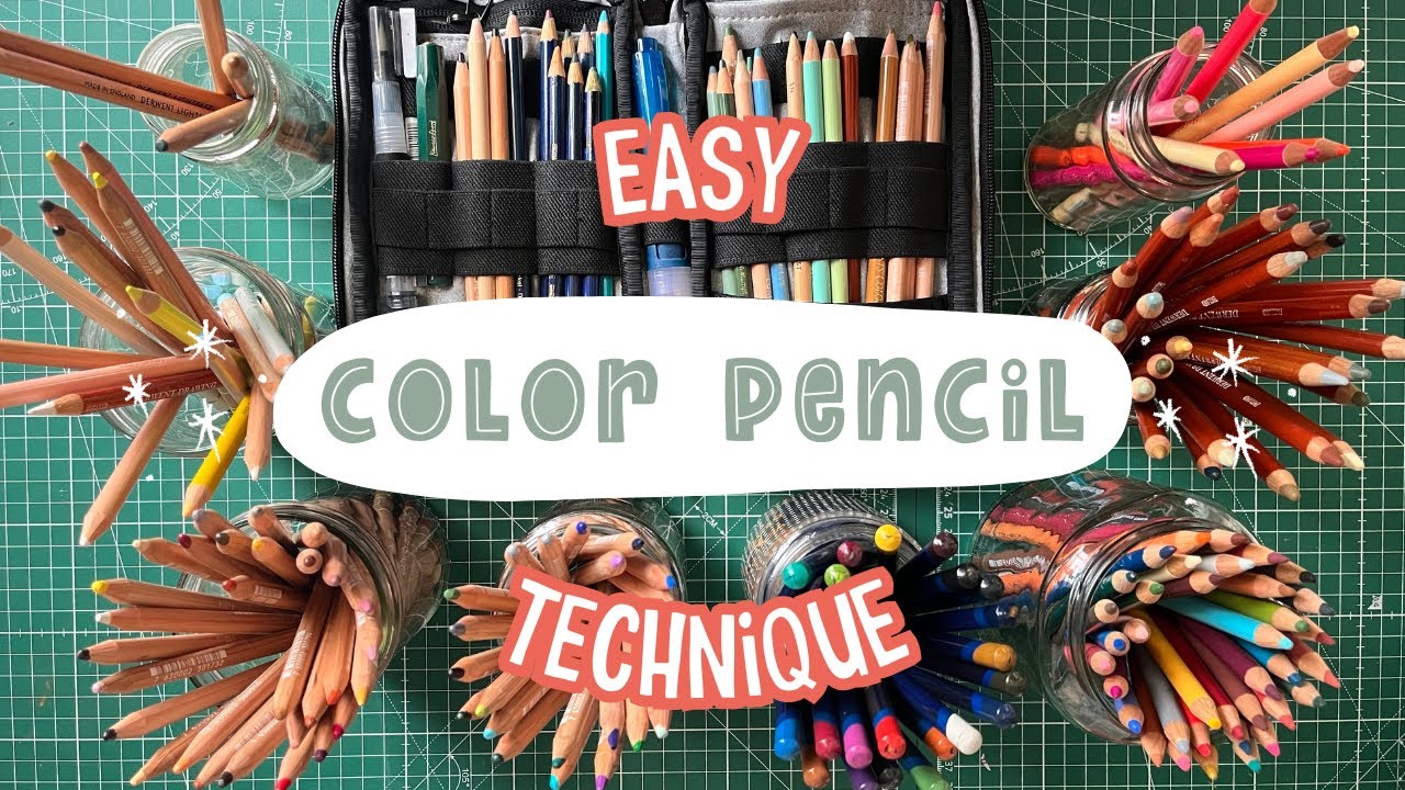 How I use colored pencils - no blending! - YouTube