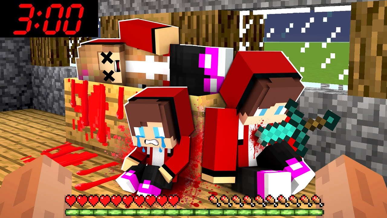 WHAT HAPPENED TO Maizen FAMILY AT 3:00 AM to JJ - Minecraft gameplay Thanks to Maizen JJ and ...