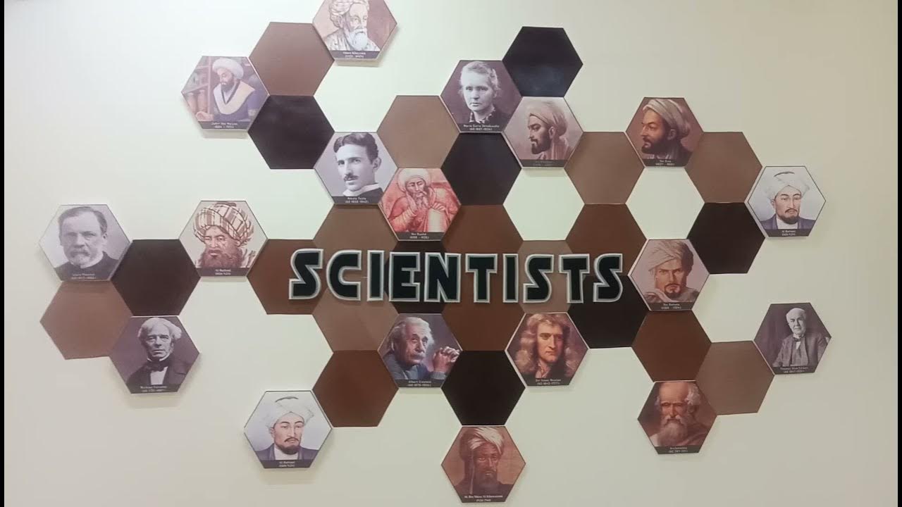 science lab decor ( scientists wall) - YouTube