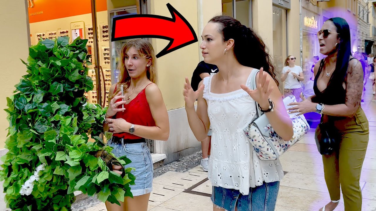 BUSHMAN PRANK IN ITALY - TOP REACTIONS - YouTube