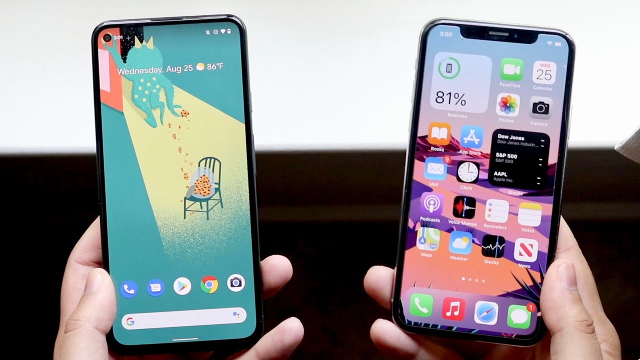 Google Pixel 5a Vs iPhone X! (Comparison) (Review) - YouTube