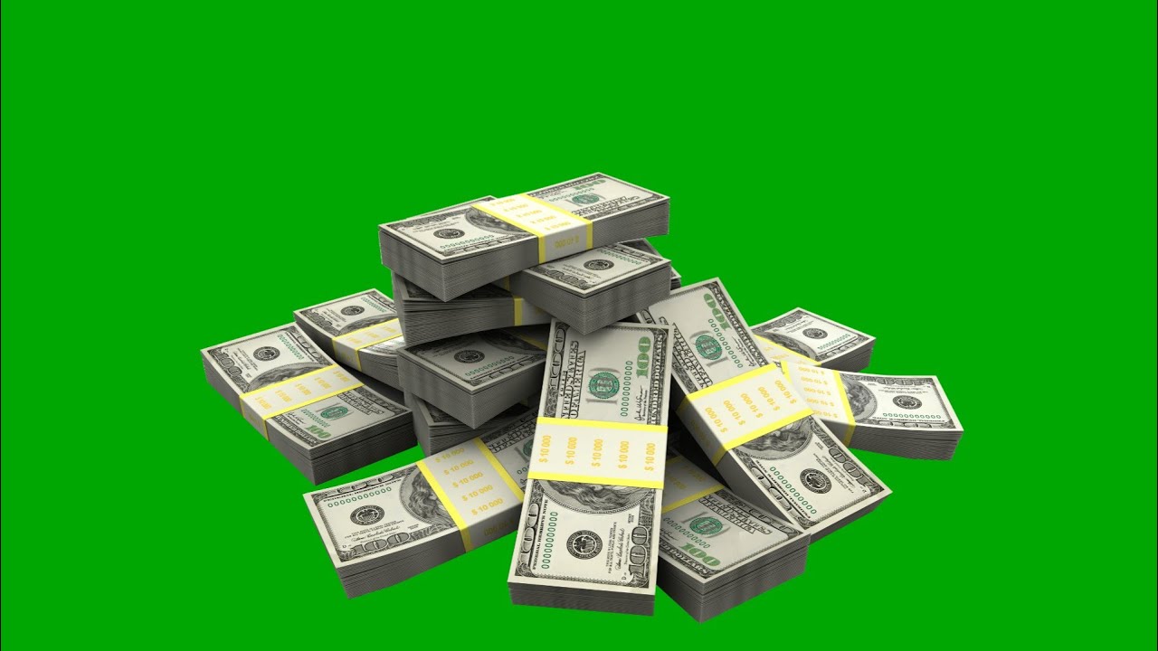 Falling Money Stack Overlay | Green Screen Dollar Animation - YouTube