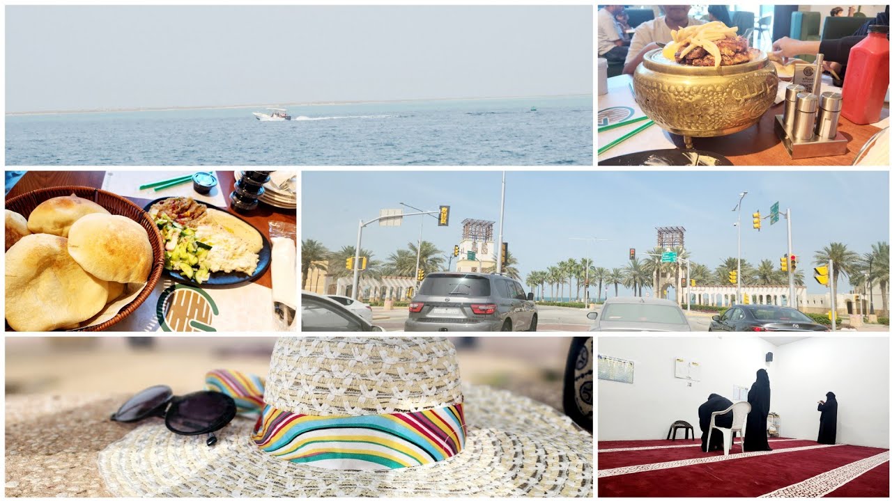 Jubail city fanateer beach lunch at grillo restaurant - YouTube