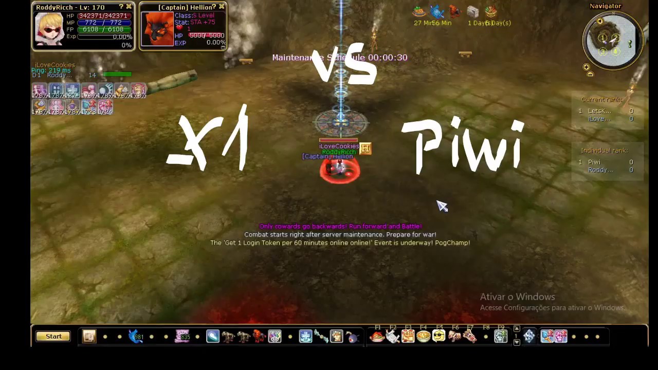 Flyff - Battlegrounds » PVP x1 vs Piwi - YouTube