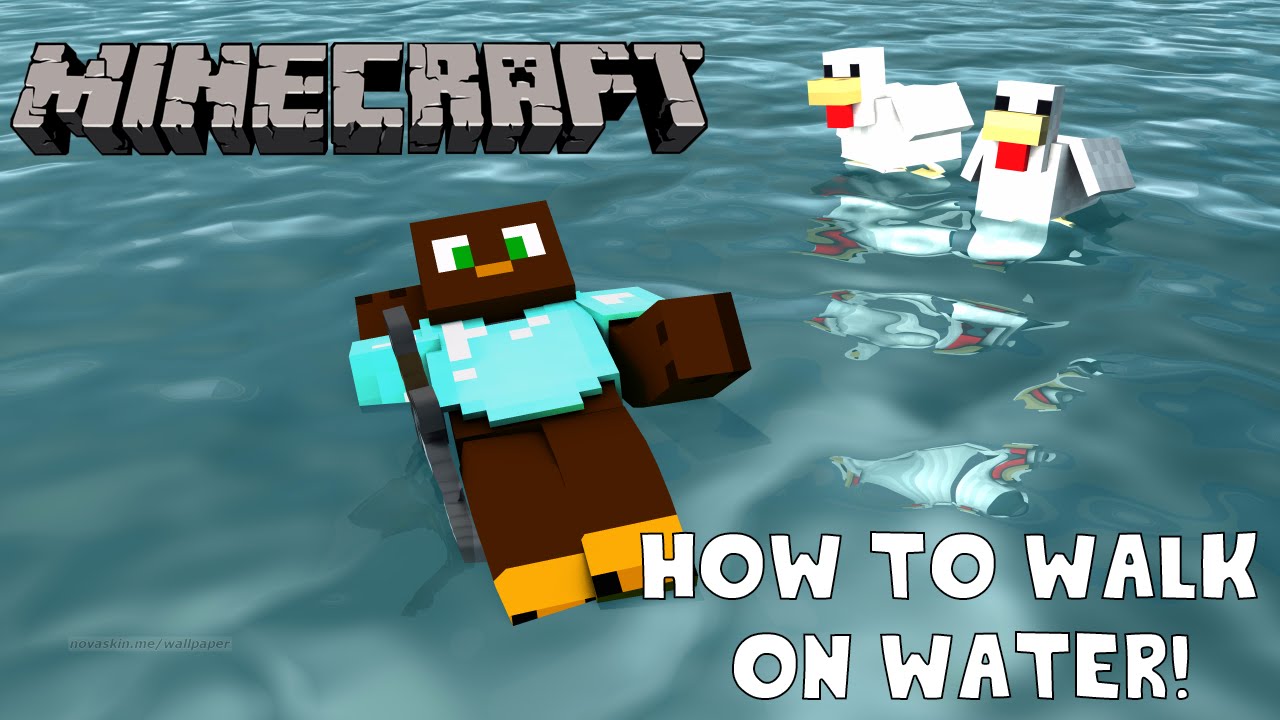 How to walk on water in minecraft! (1.8 and 1.9) (No Mods) - YouTube