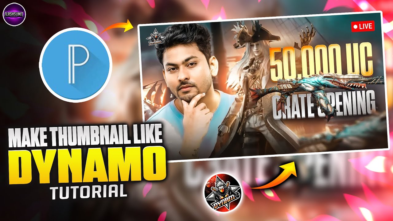 How To Make Thumbnails Like @DynamoGaming | New Ultimate Suit Crate ...