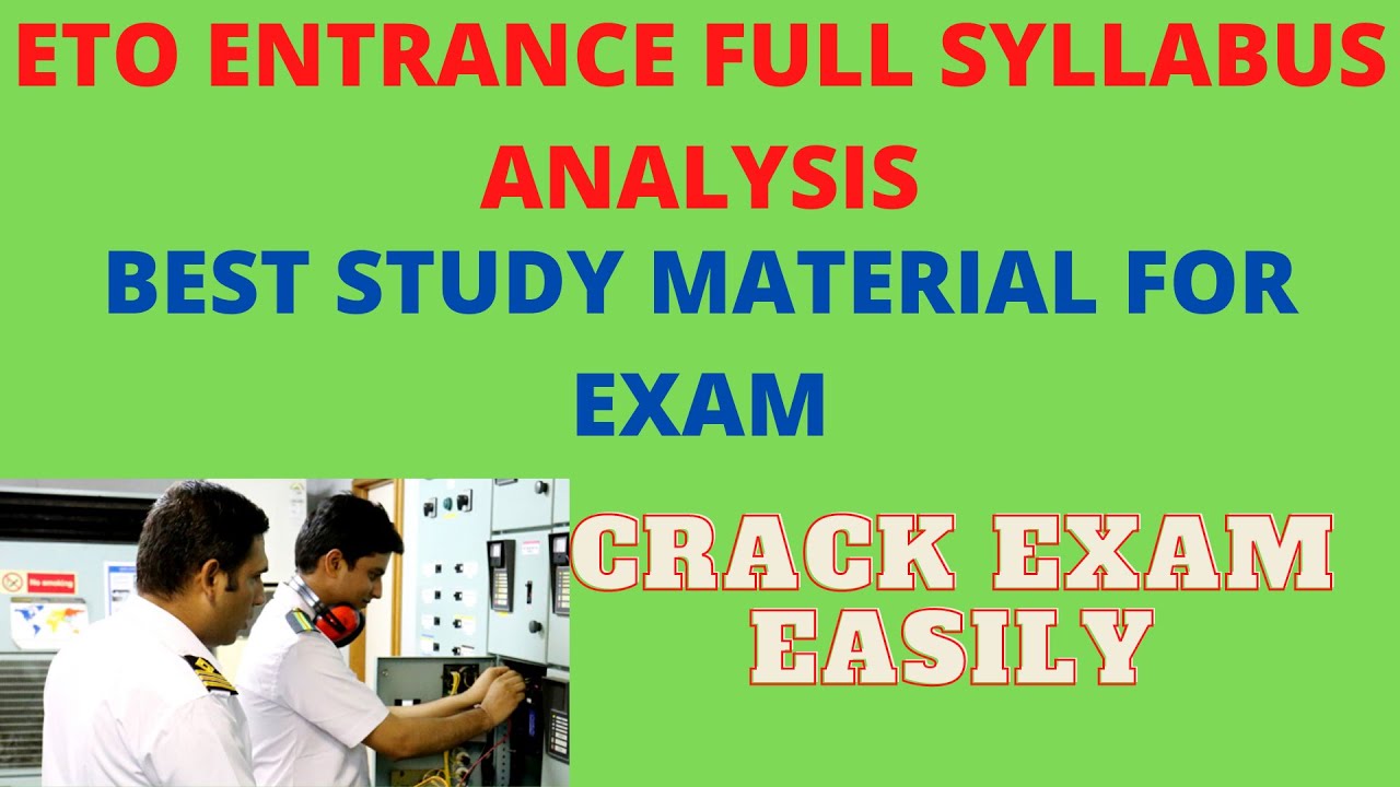 ETO ENTRANCE EXAM SYLLABUS ANALYSIS | BEST STUDY MATERIAL - YouTube
