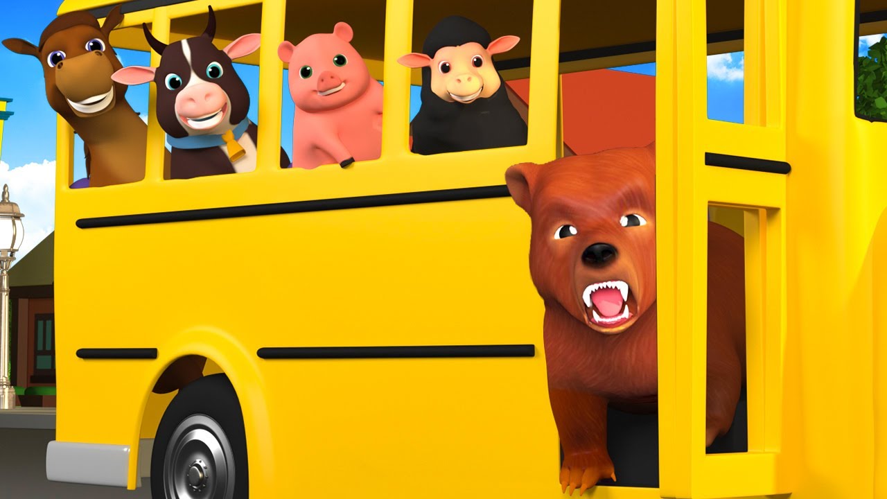 We're Going On A Bear Hunt With Wheels On The Bus - Preschool Songs ...