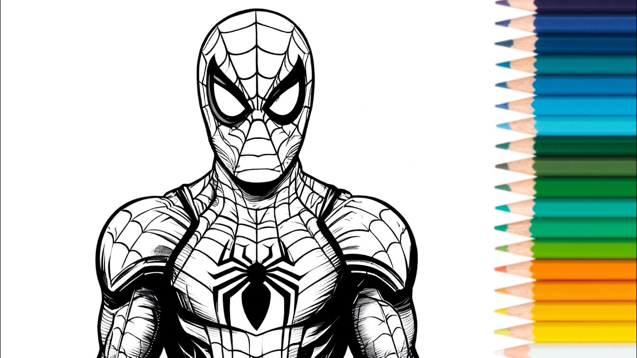 Spider-Man Coloring Page | Marvel Spider Coloring Book [NCS] - YouTube