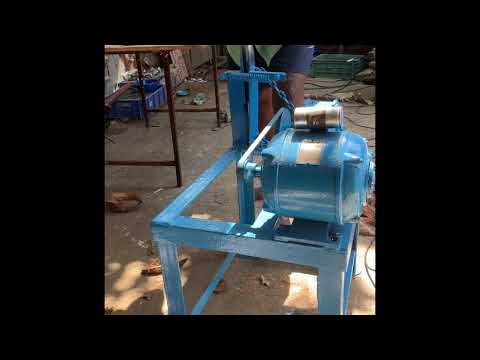 Semi automatic coconut husk remover/ removing machine - YouTube
