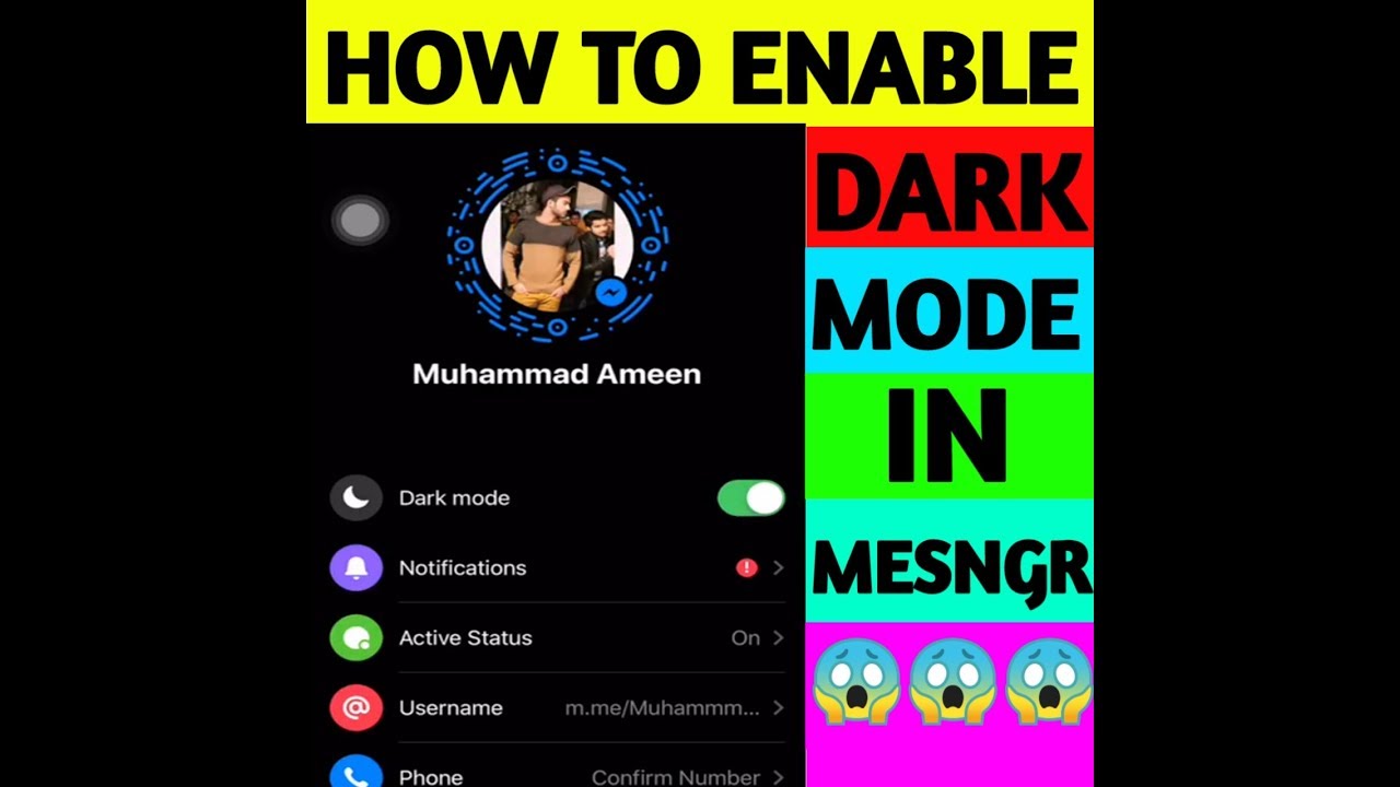 HOW TO ENABLE DARK MODE ON MESSENGER (TECHNICAL ZEE) - YouTube