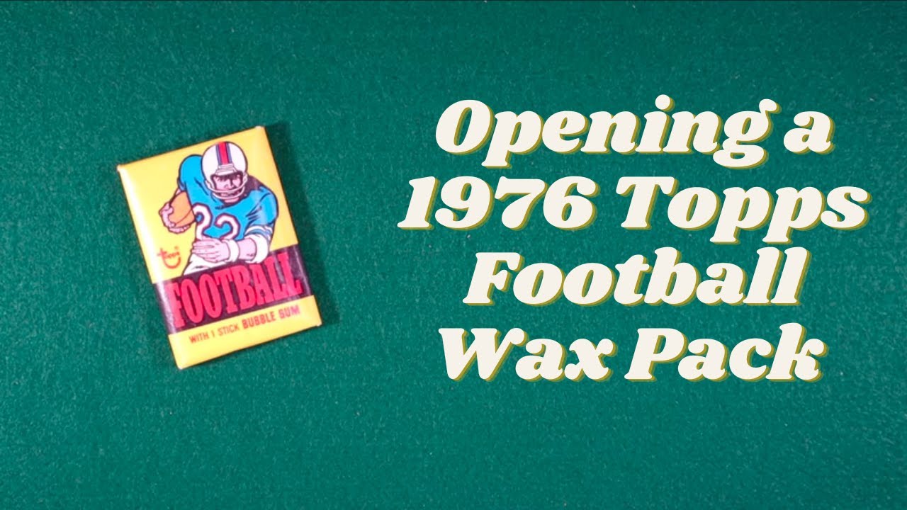Opening a 1976 Topps Football Wax Pack - YouTube