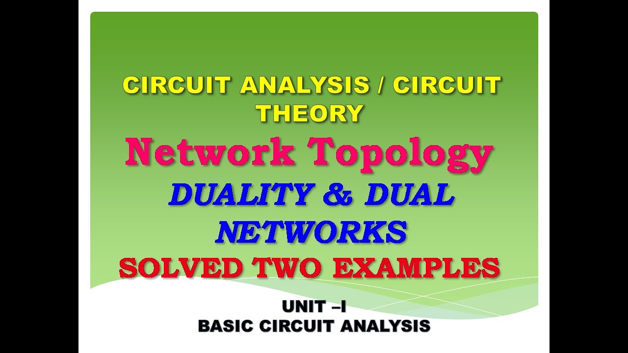 Dual network in network analysis | Dual network examples | Circuit ...