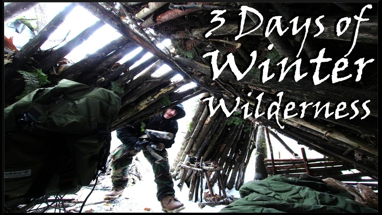3 DAY WINTER WILDERNESS TRIP at the LEAN TO BUSHCRAFT SURVIVAL SHELTER ...