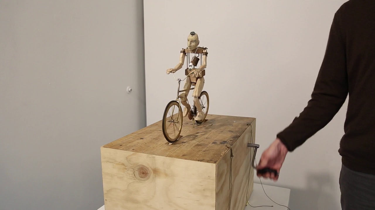 Automaton of a Man Riding a Bicycle - YouTube