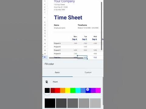 How to create Time Sheet in mobile _ How to create - YouTube