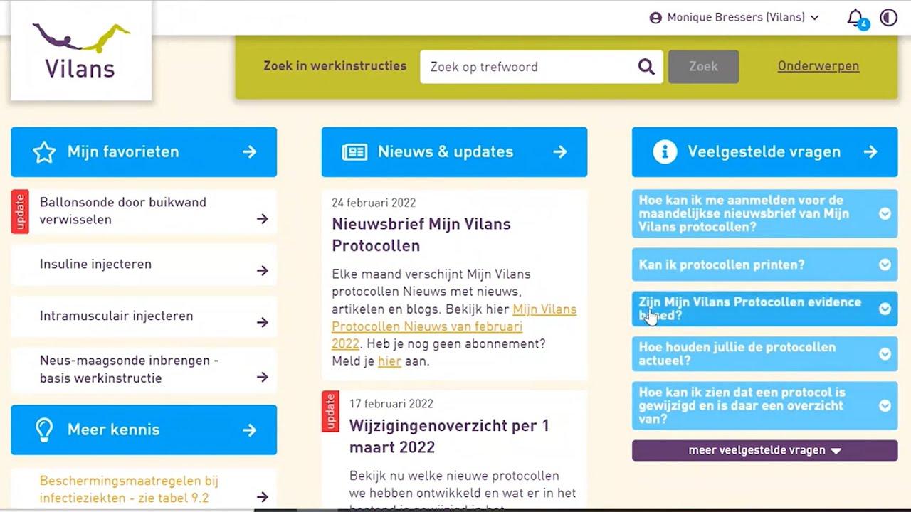 Aan de slag met Mijn Vilans Protocollen website-omgeving - YouTube