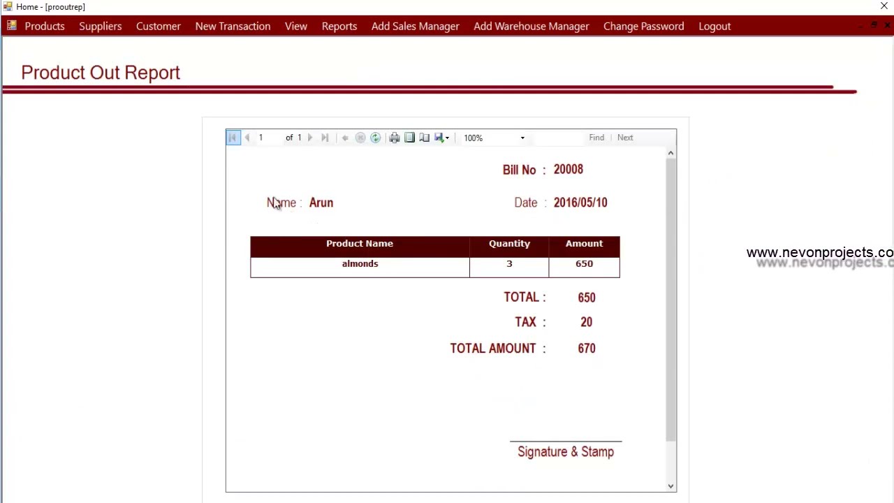 Inventory Management System Project