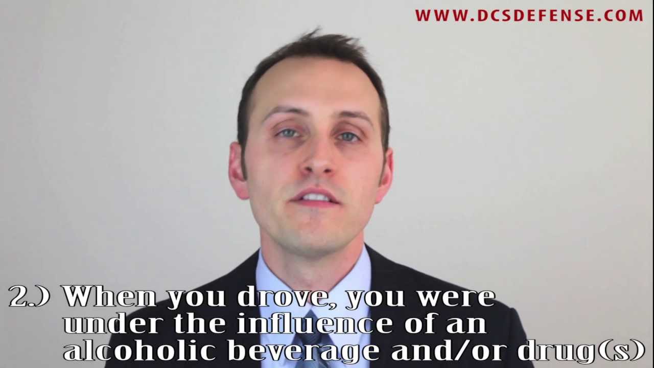 What Is The (a) Count For A DUI Charge in California? 23152a VC - YouTube