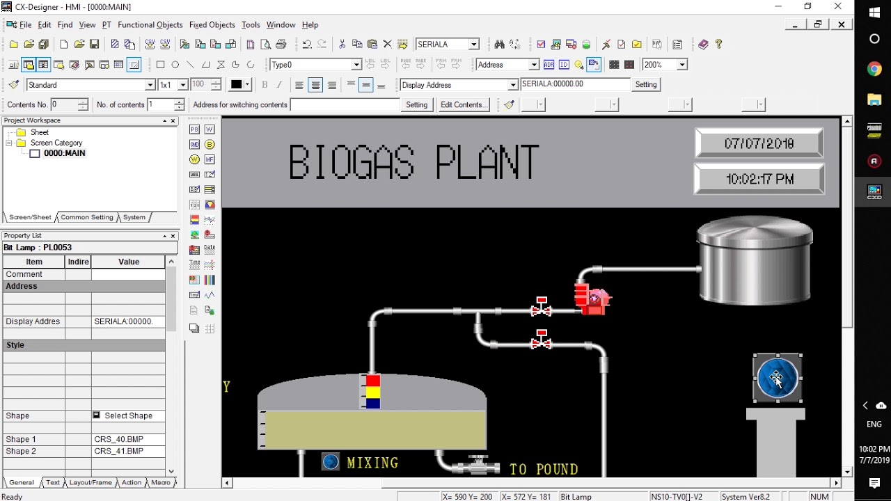 Membuat HMI menggunakan CX-Designer - YouTube