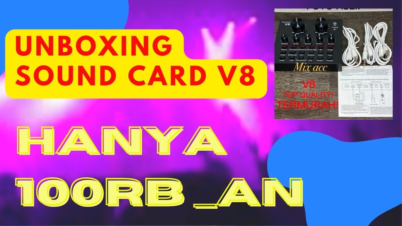 UNBOXING Sound Card MIXIO V8 di bawah 100rb an #soundcardv8 #karaoke # ...
