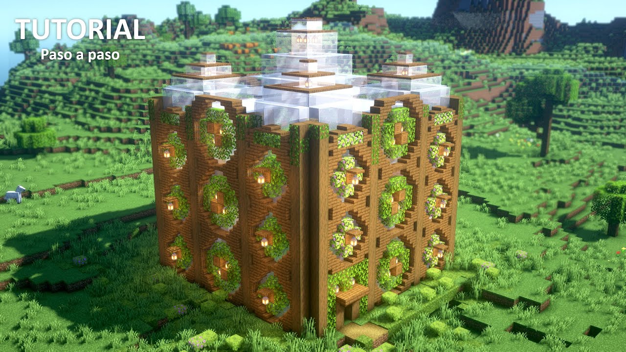 Minecraft cómo hacer un invernadero tutorial | Minecraft base - YouTube