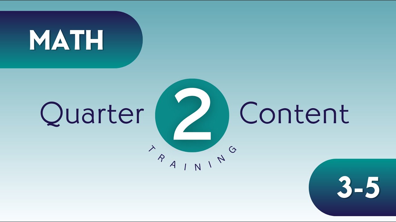 MATH 3-5 - Quarter 2 Content Training - YouTube