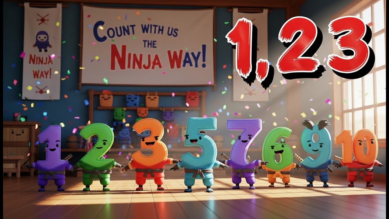 Number Ninjas | Fun Math Song for Kids 🎵🧠 #kidslearning #numbersforkids ...