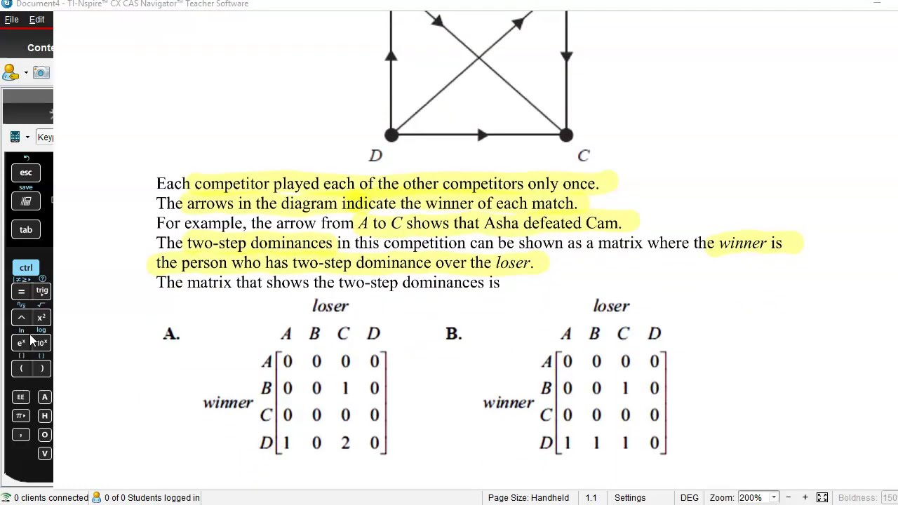 Dominance Matrix Exam Question - YouTube