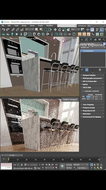 Tilt & Shift options in Corona Render Cameras - YouTube