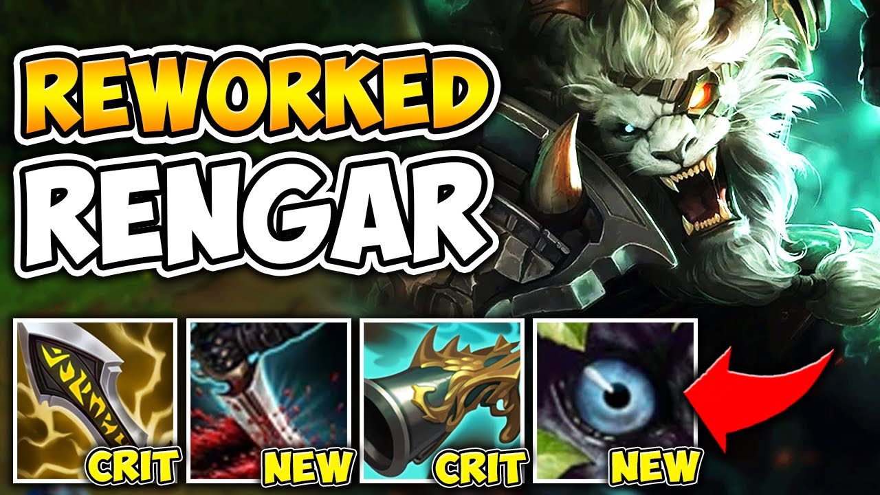 REWORKED RENGAR CRITS FOR HOW MUCH DAMAGE?! (ONE SHOT WITH Q) - League ...