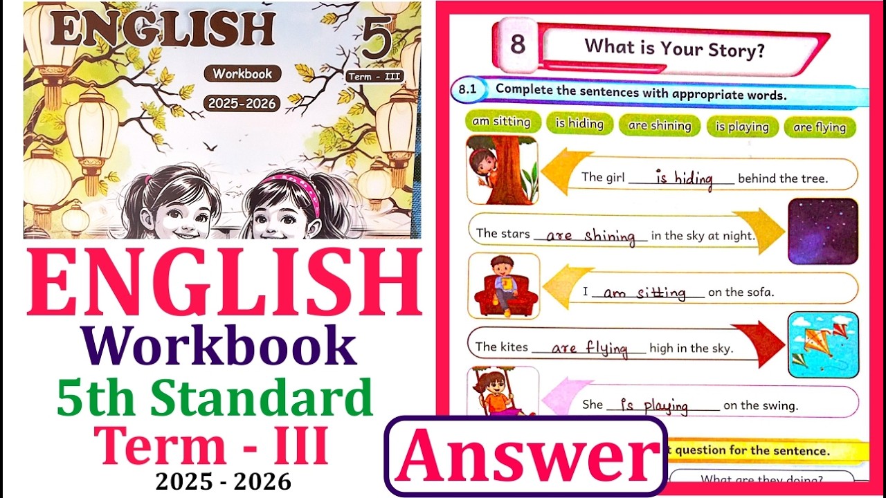 5th standard English workbook term 3 unit 8 What is Your Story l term 3 ...